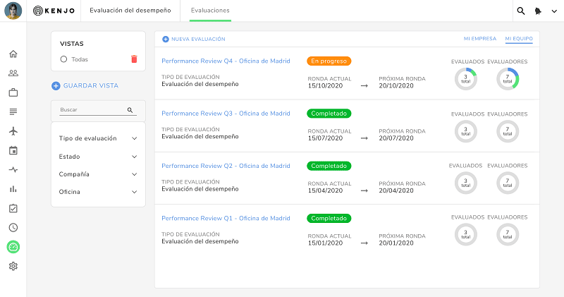 Plantilla para evaluación del desempeño - Descárgala GRATIS